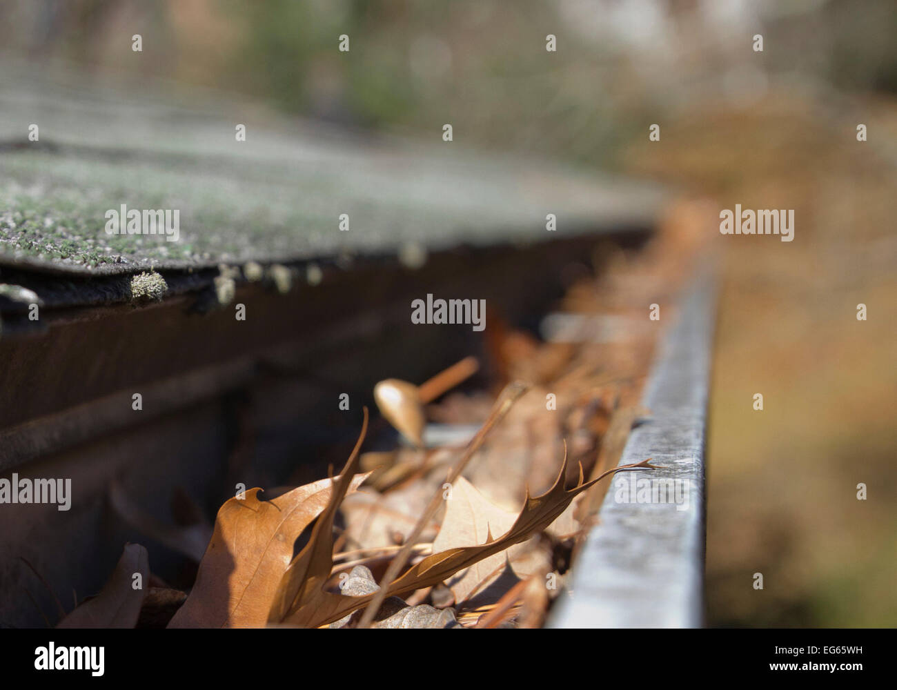 Rain filled gutter hi-res stock photography and images - Alamy