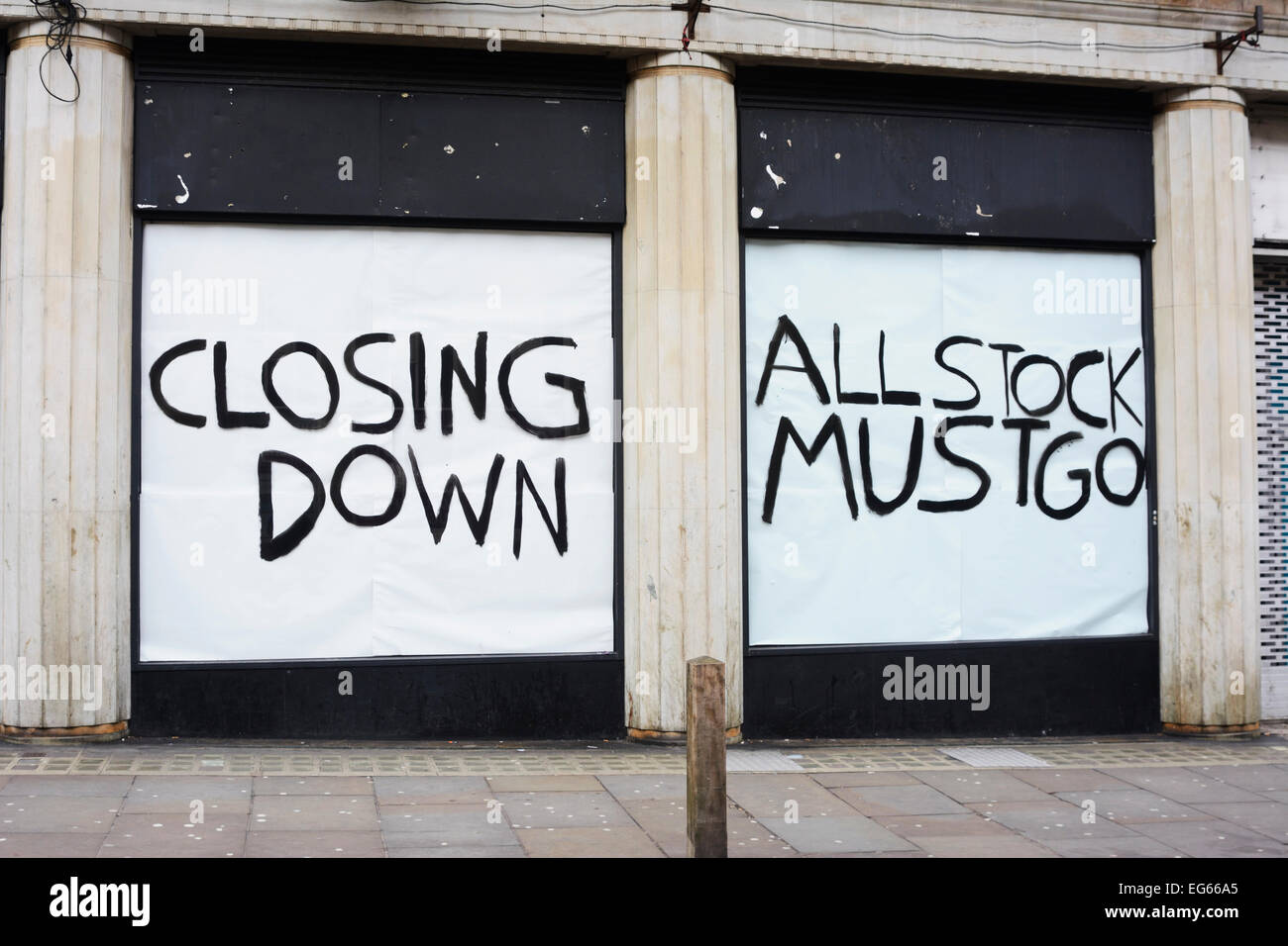 Shop Window All Stock Must Go Sign High Resolution Stock Photography ...