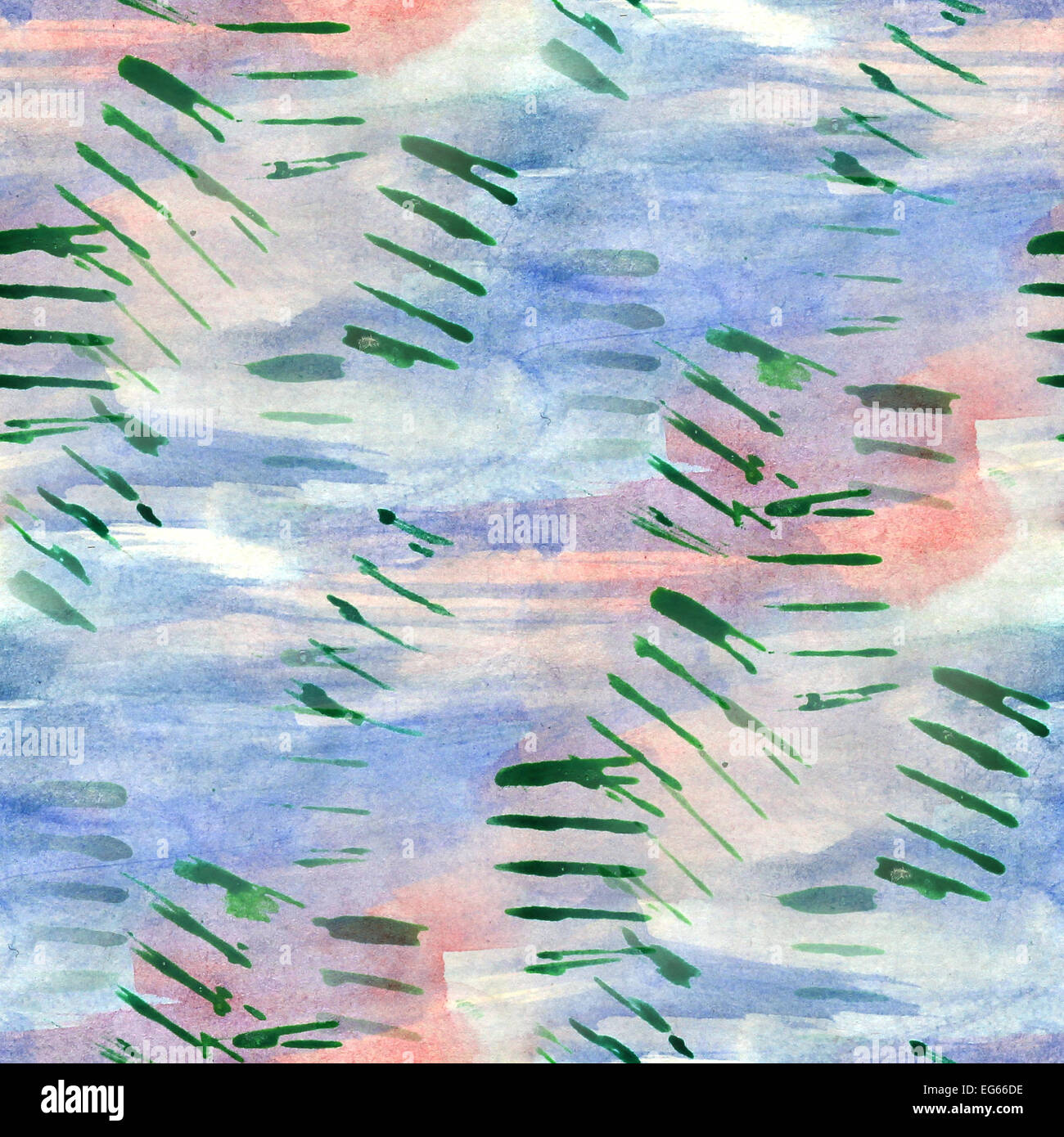 vintage green, blue, pink pattern design seamless watercolor tex Stock ...