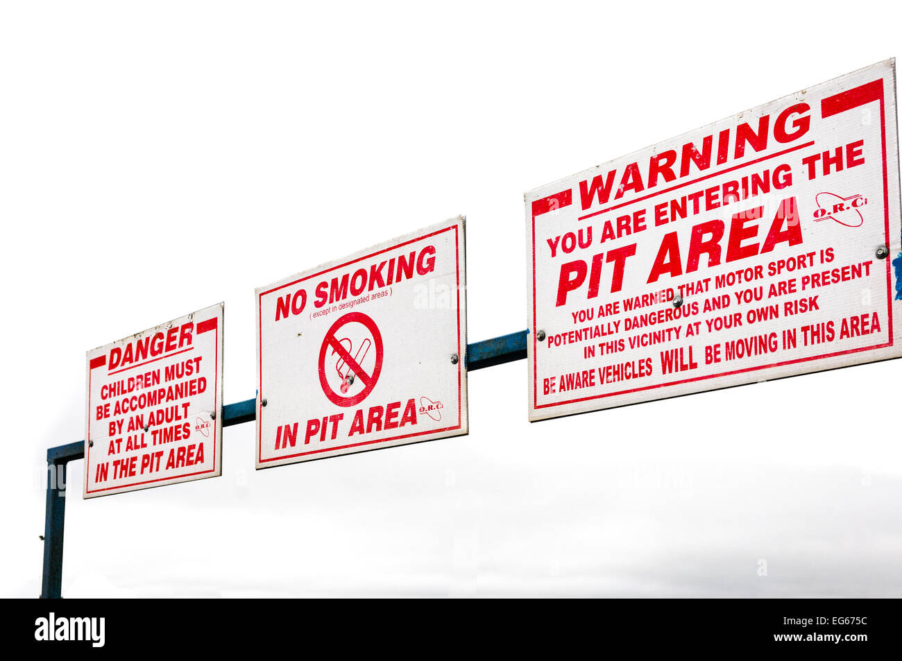 Sign motorsport dangerous warning hi-res stock photography and images ...