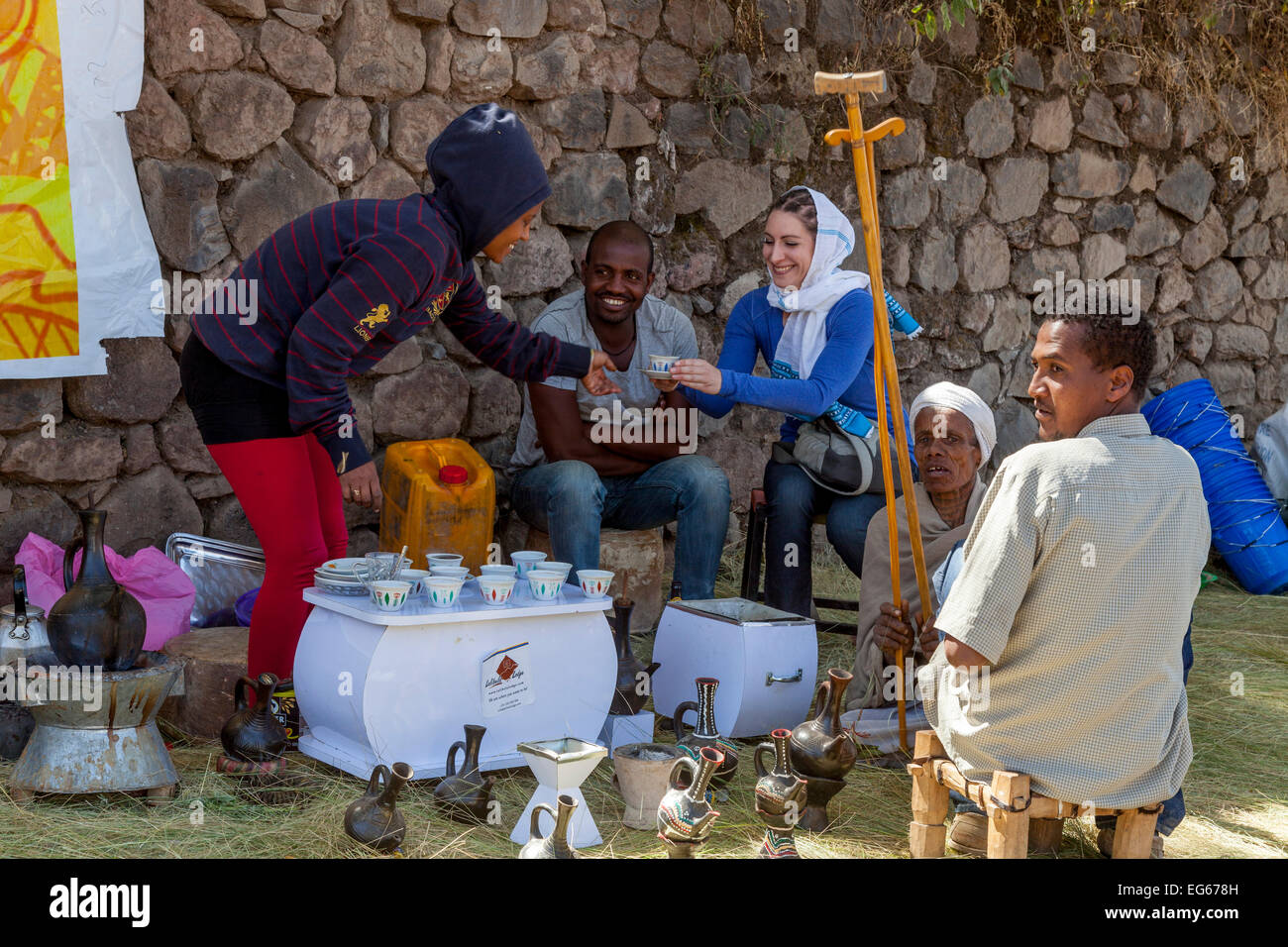 A Tourist Is Served Coffee During A Traditional 'Coffee Ceremony ...