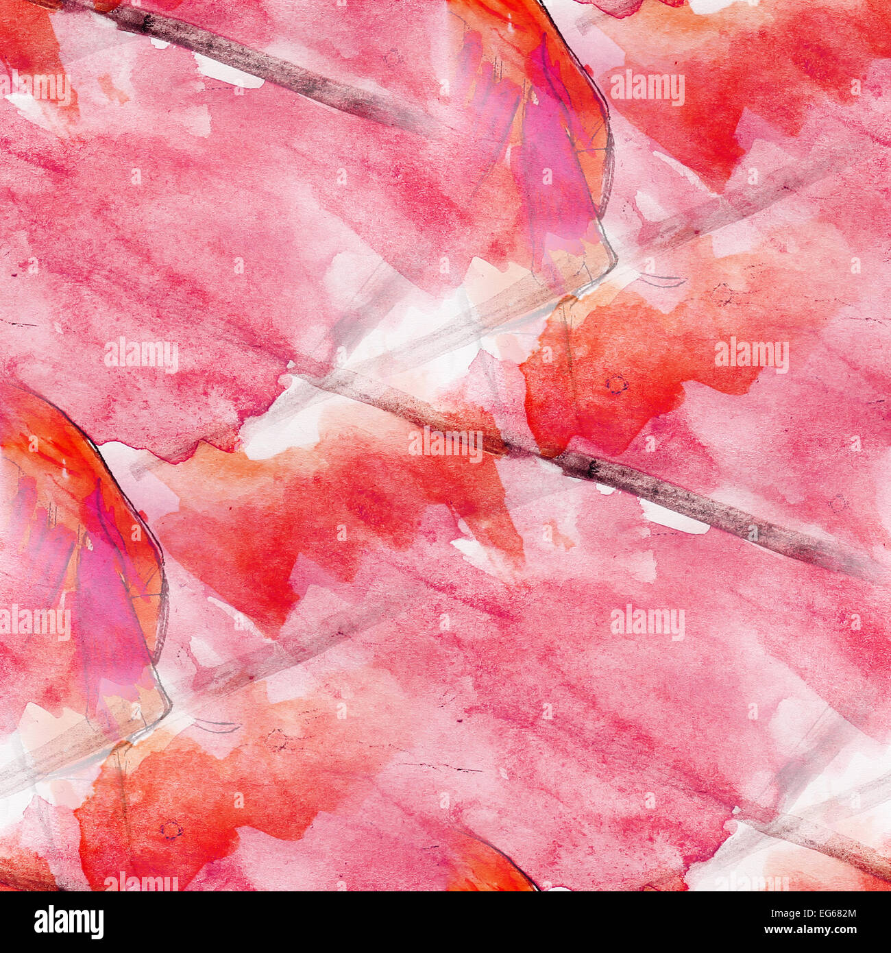 colorful drawing red pattern water texture paint abstract seamle Stock ...
