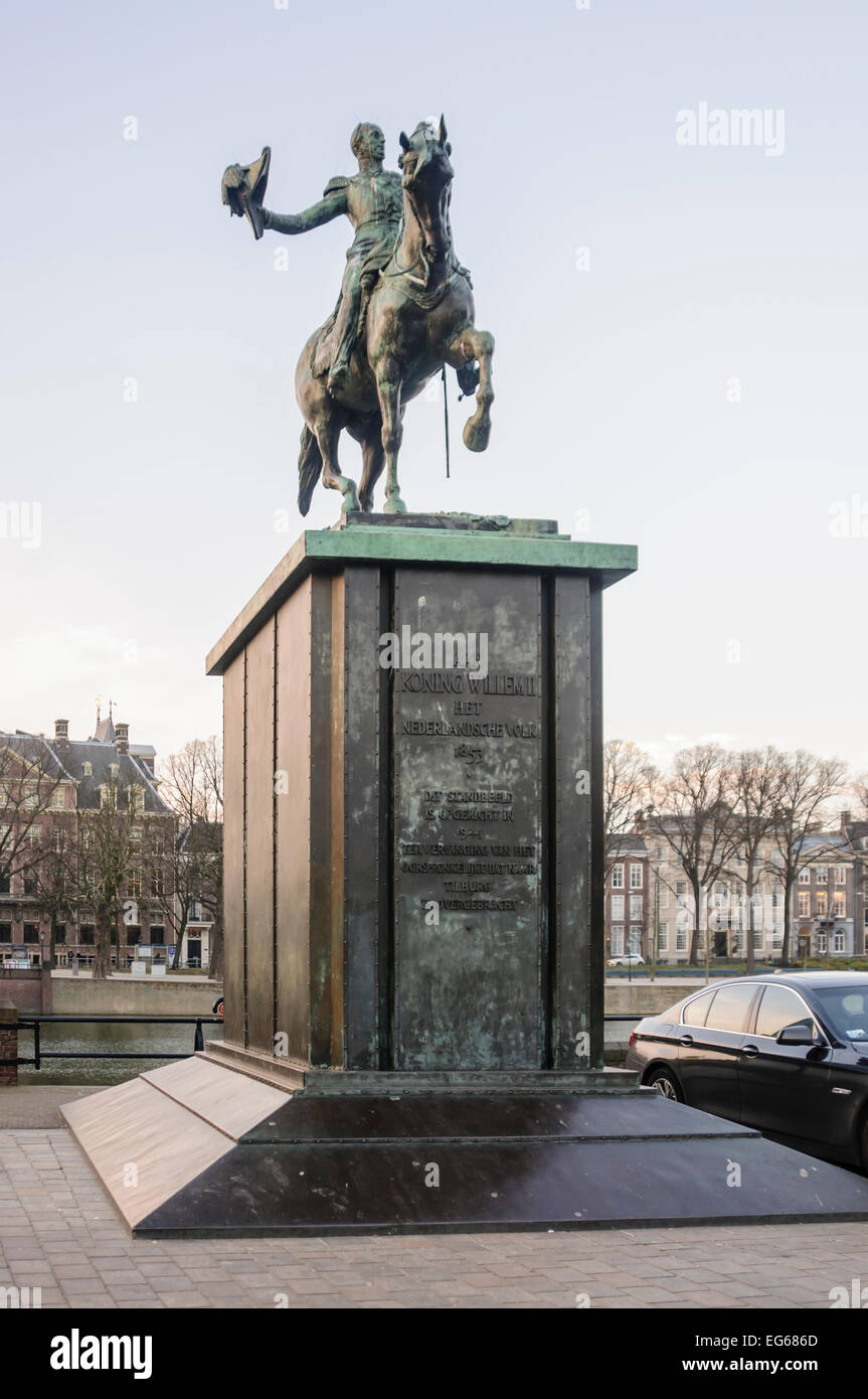 Statue of Koning Willem II, (King William II) Den Haag, The Hague Stock ...
