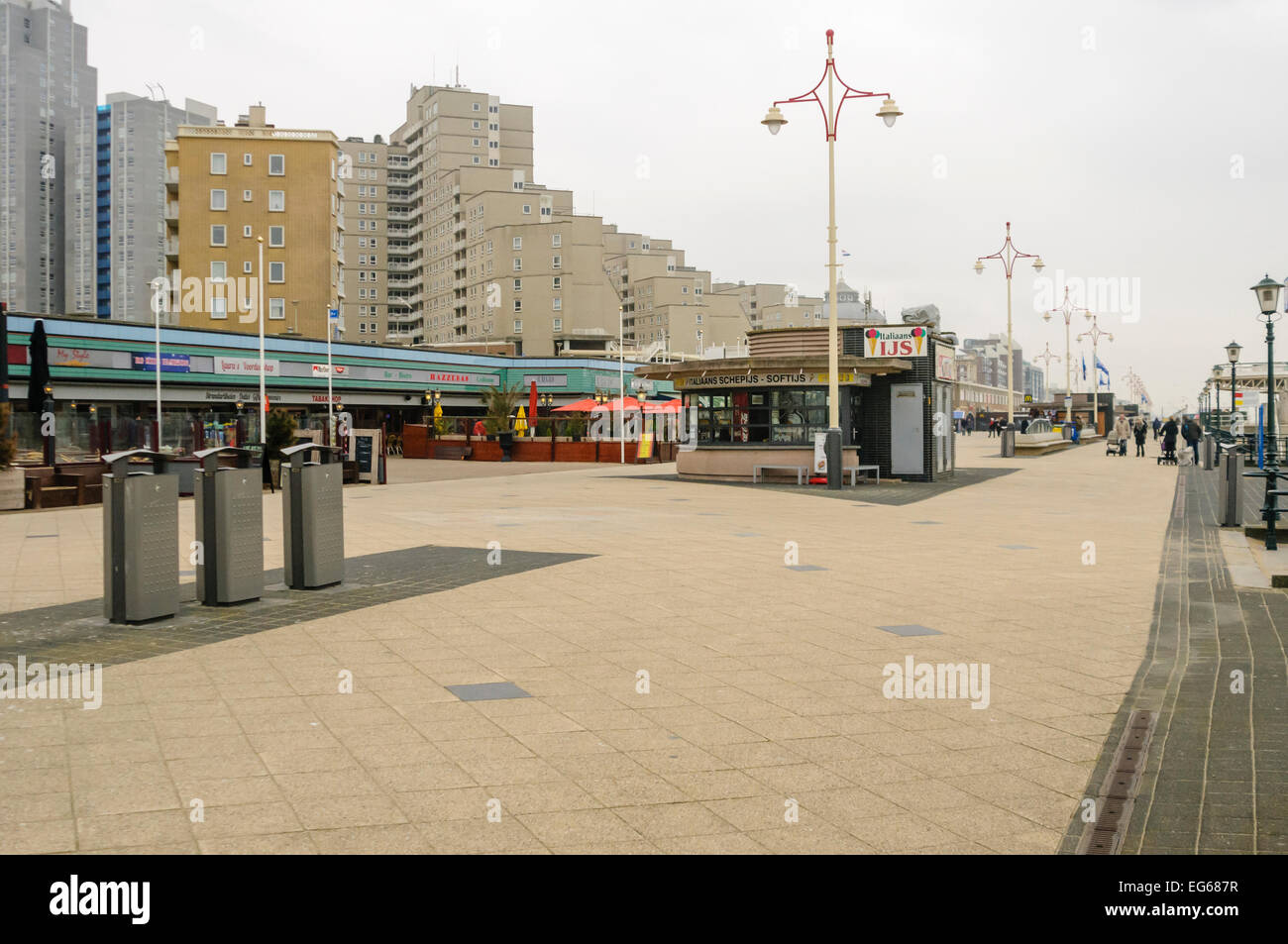 Promenade at Scheveningen Strand Stock Photo - Alamy