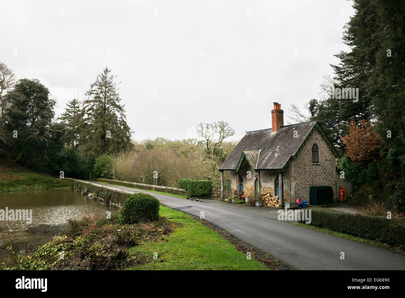 Trelowarren Estate near Helston in Cornwall, UK Stock Photo - Alamy