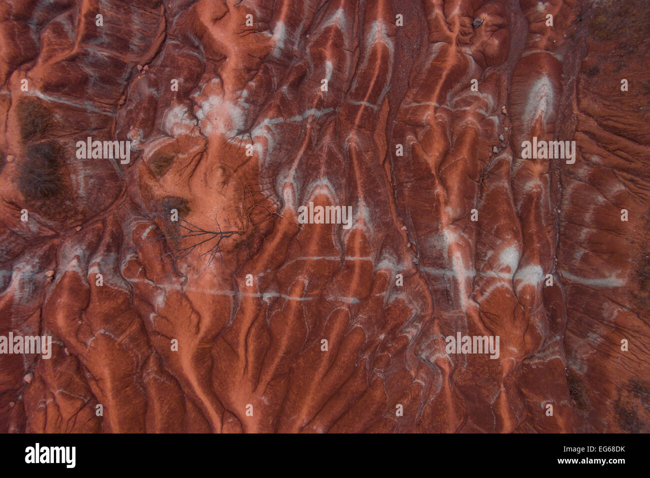 Aerial view of the Cheltenham Badlands in Southern Ontario with exposed ...