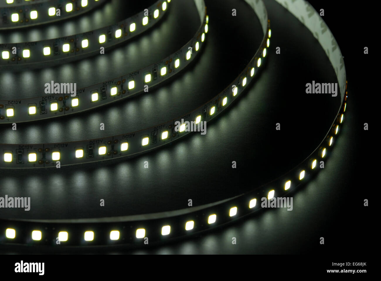Led stripe on the black background Stock Photo - Alamy