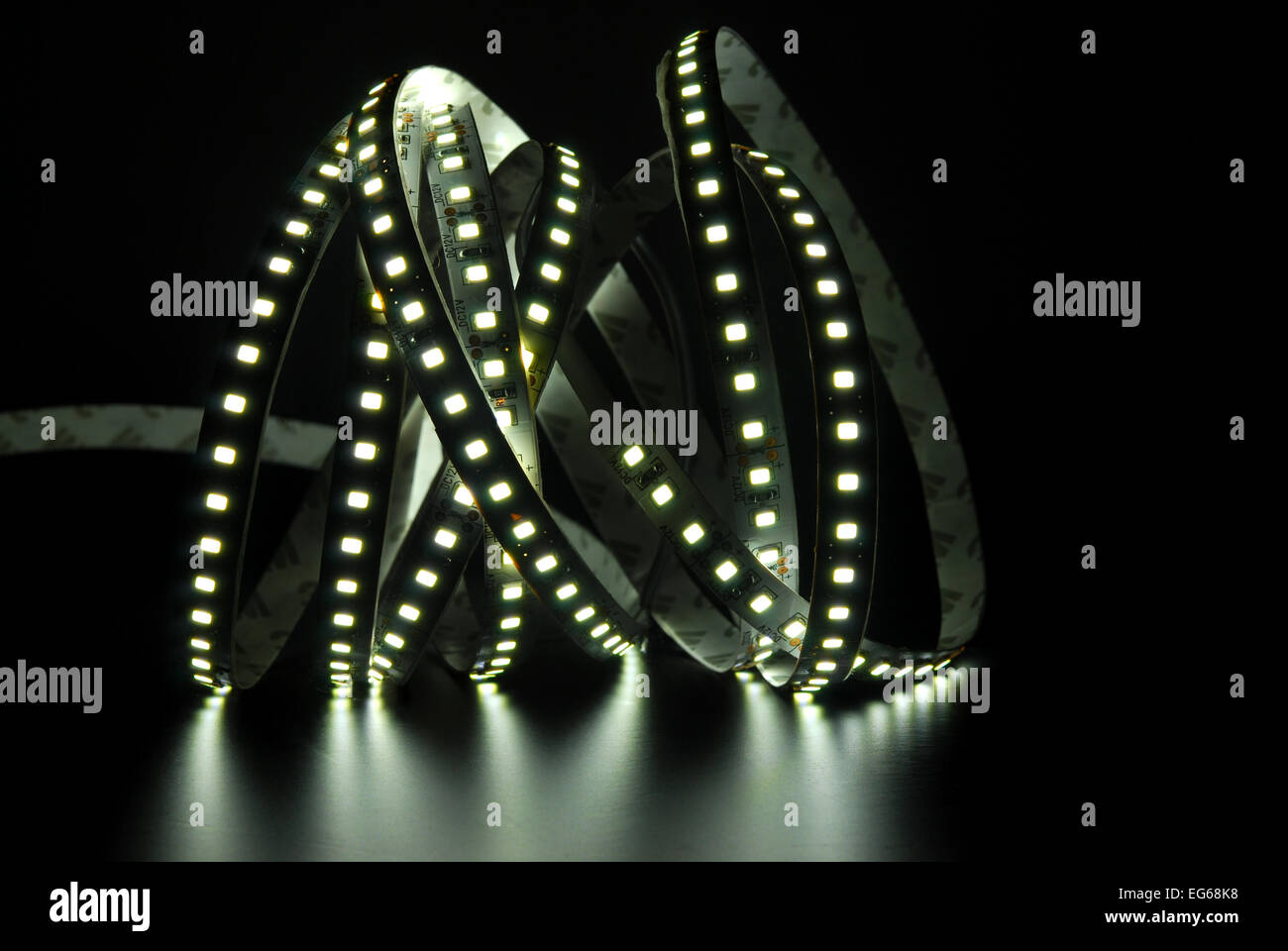 Led stripe on the black background Stock Photo - Alamy