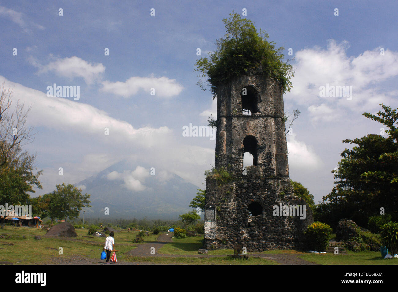 Cagsawa Ruins Church. Bicol. Southeast Luzon. Philippines. The Cagsawa ...