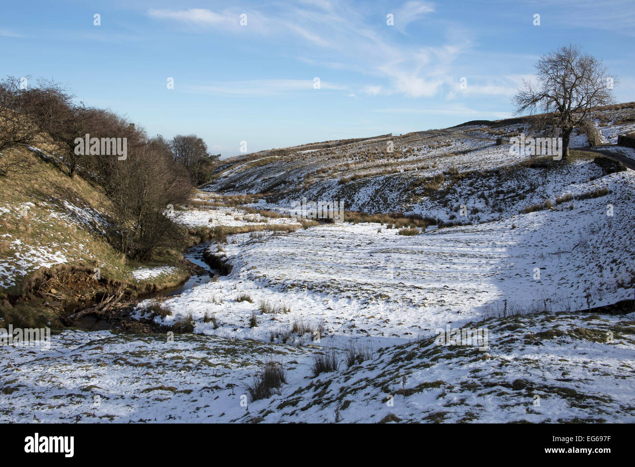 Coverdale in winter Yorkshire Dales Stock Photo - Alamy
