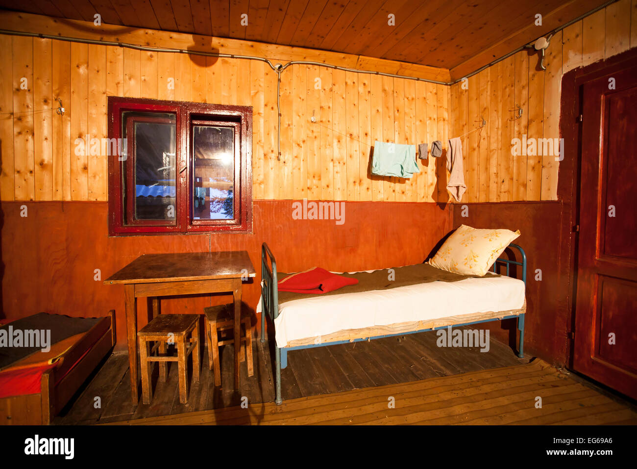 Old, poor room in a cottage in Romania Stock Photo - Alamy