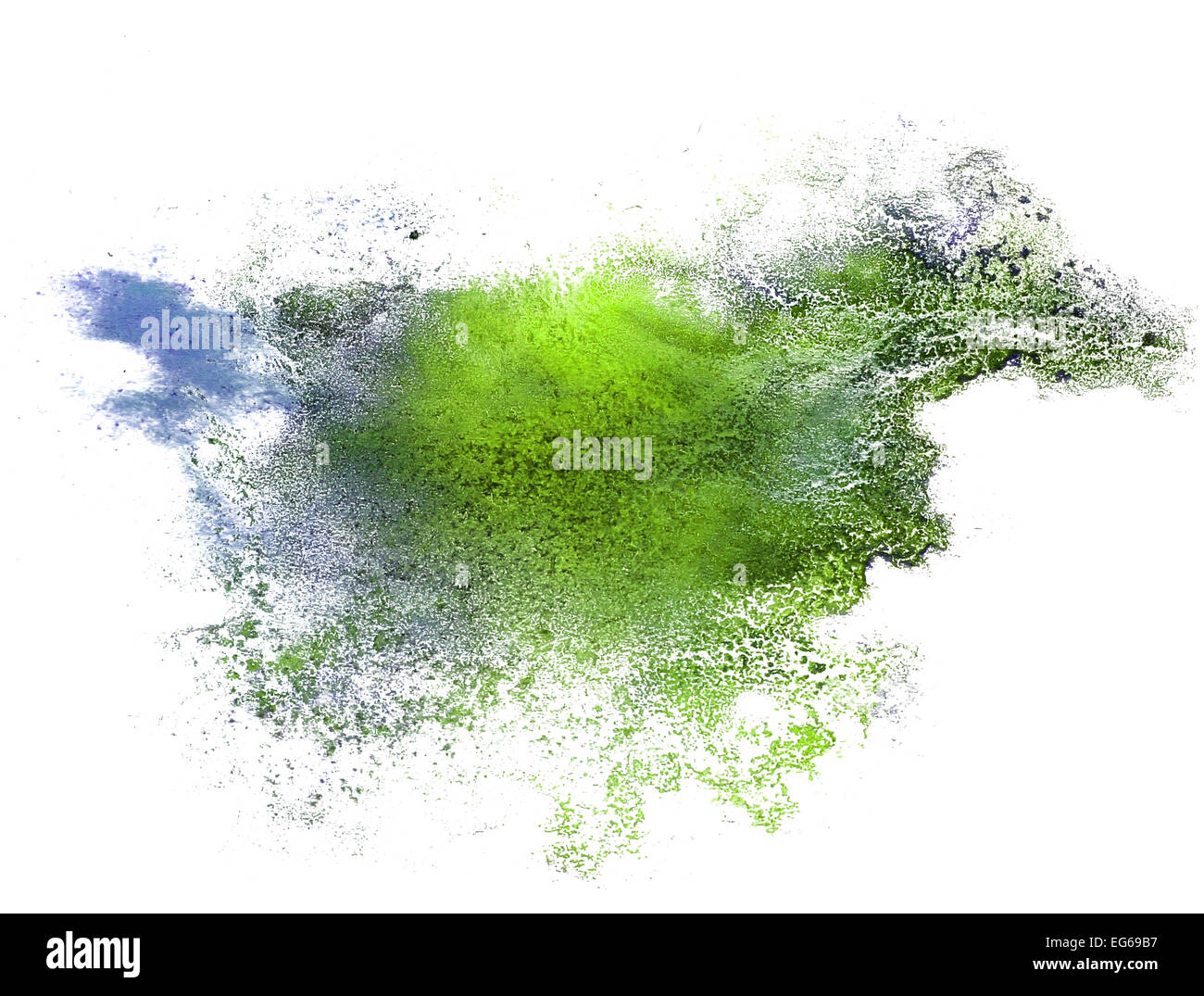 Watercolor paint texture blue green Cut Out Stock Images & Pictures - Alamy