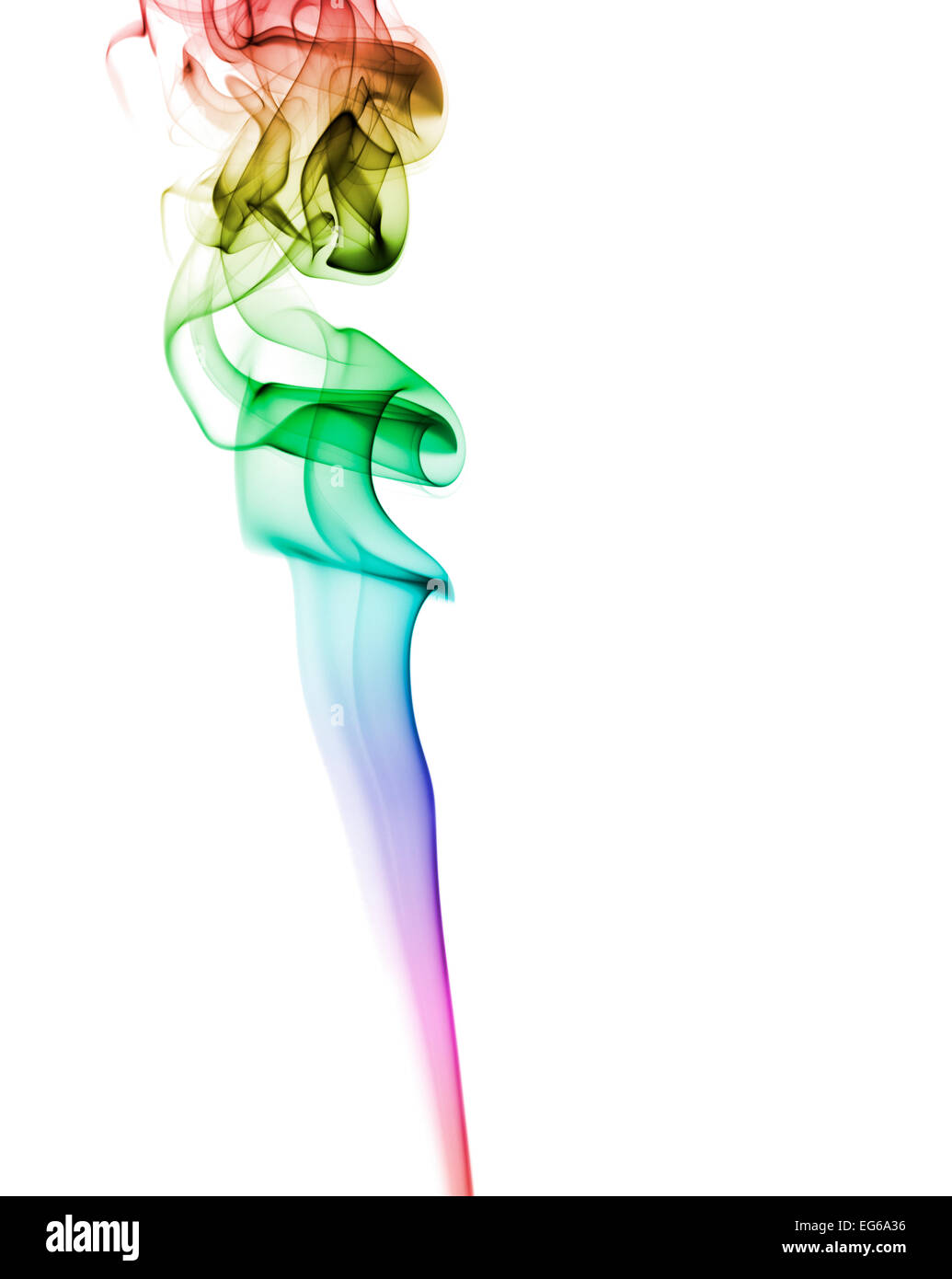Multicoloured fume of a incense stick Stock Photo - Alamy