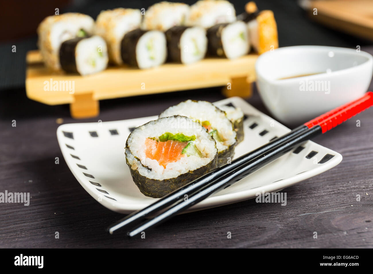 Japanese seafood sushi Stock Photo - Alamy