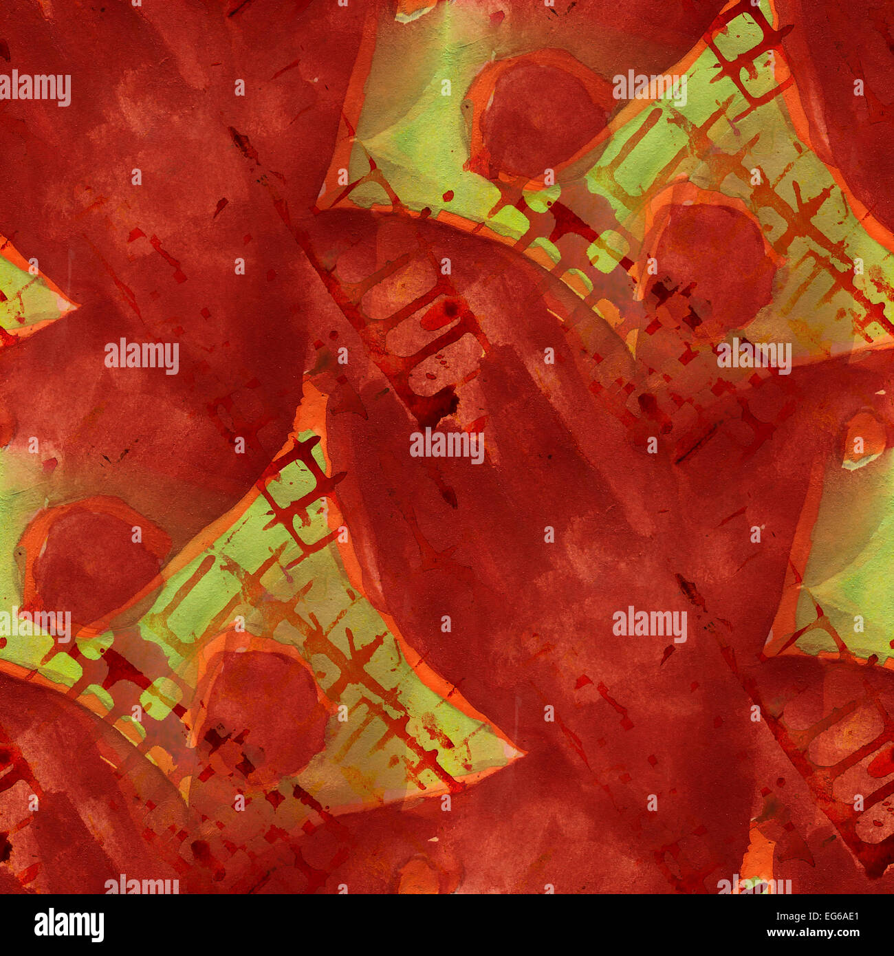 pattern design seamless watercolor red, green texture background Stock ...