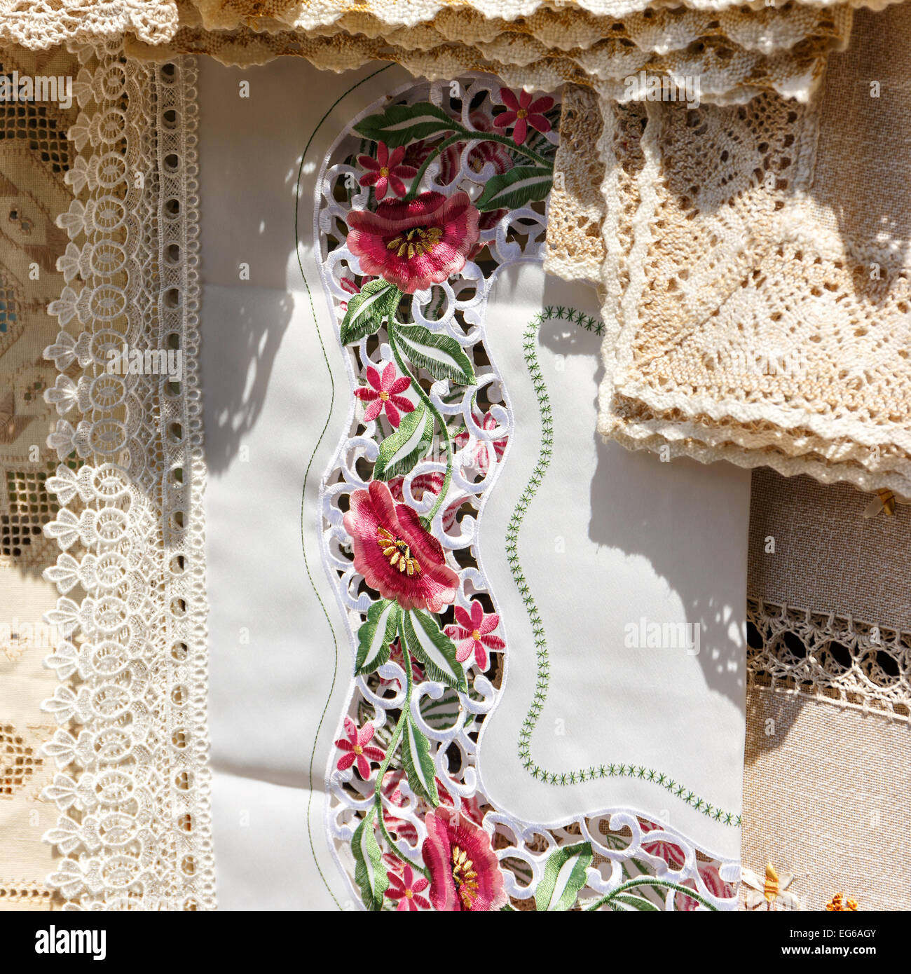 Romanian traditional fabric Stock Photo - Alamy