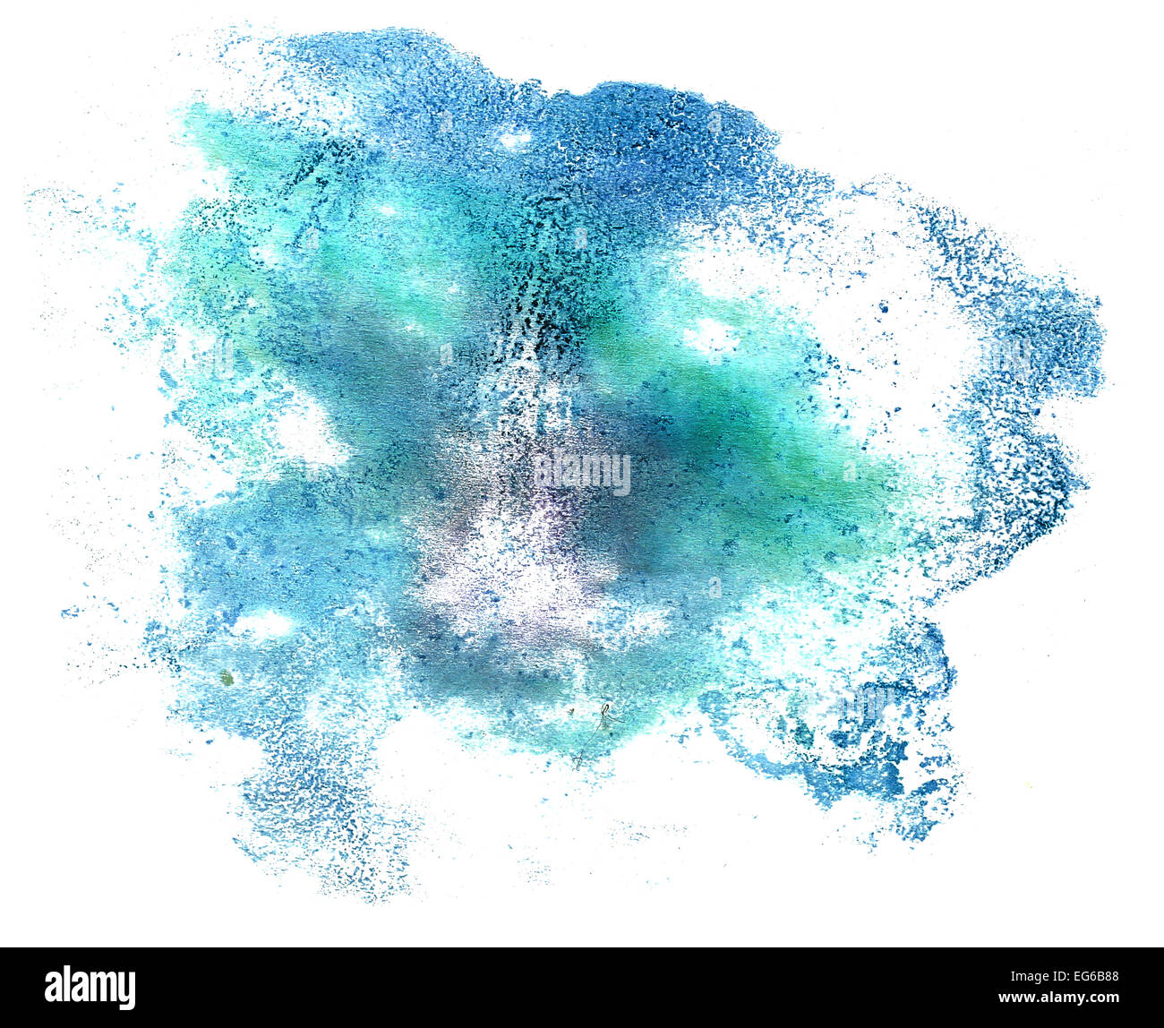 abstract drawing blue stroke ink watercolor brush water color sp Stock ...