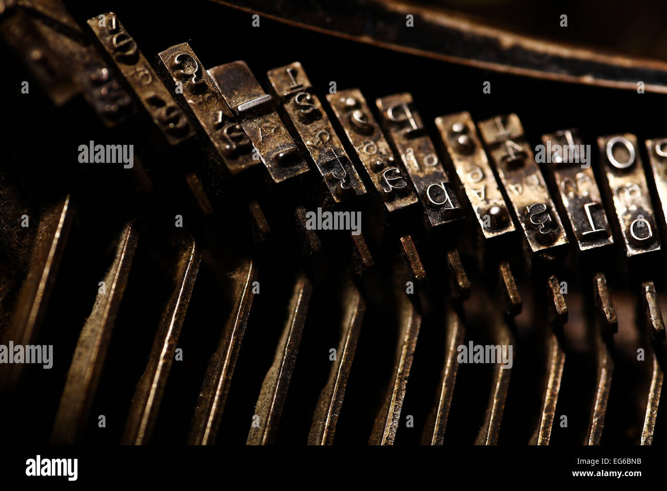 Color detail of the letters of a vintage typewriter Stock Photo - Alamy