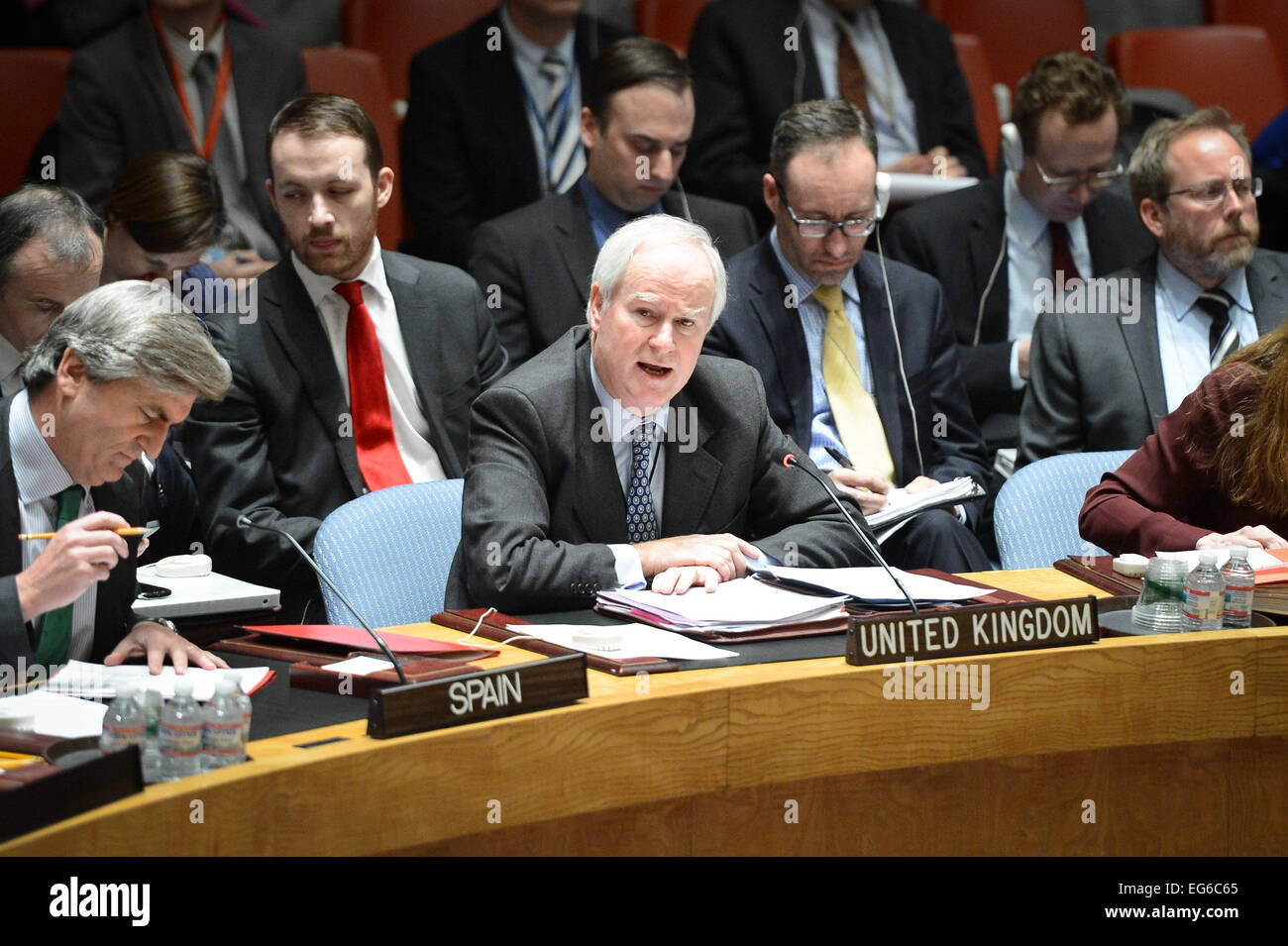 New York, UN headquarters in New York. 17th Feb, 2015. British ...