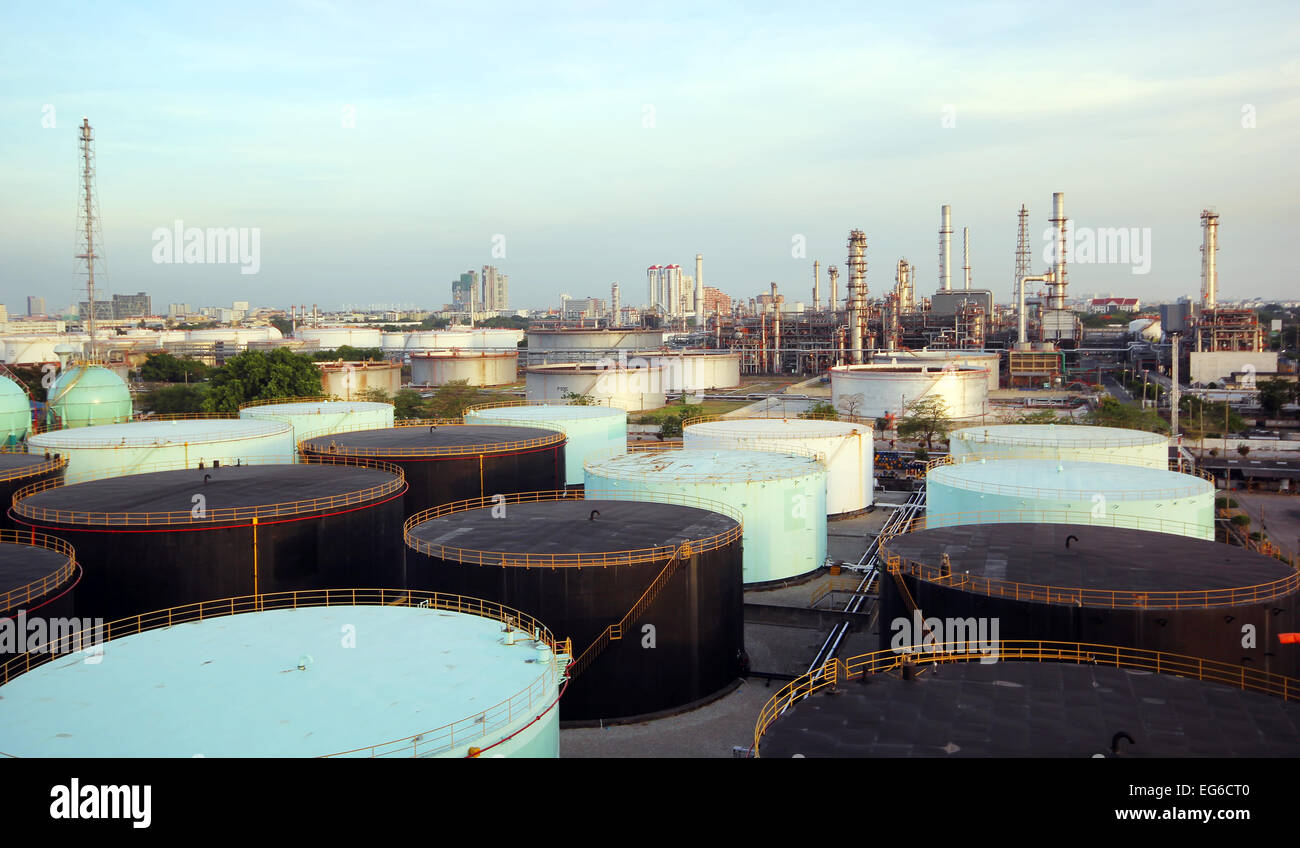 Oil refinery at day time Stock Photo - Alamy