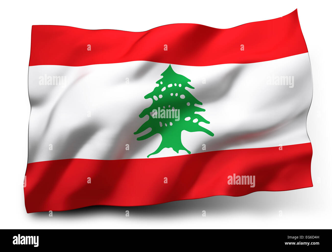 Lebanon Flag Gif Lebanon Flag Waving In The Wind. Green Screen Stock