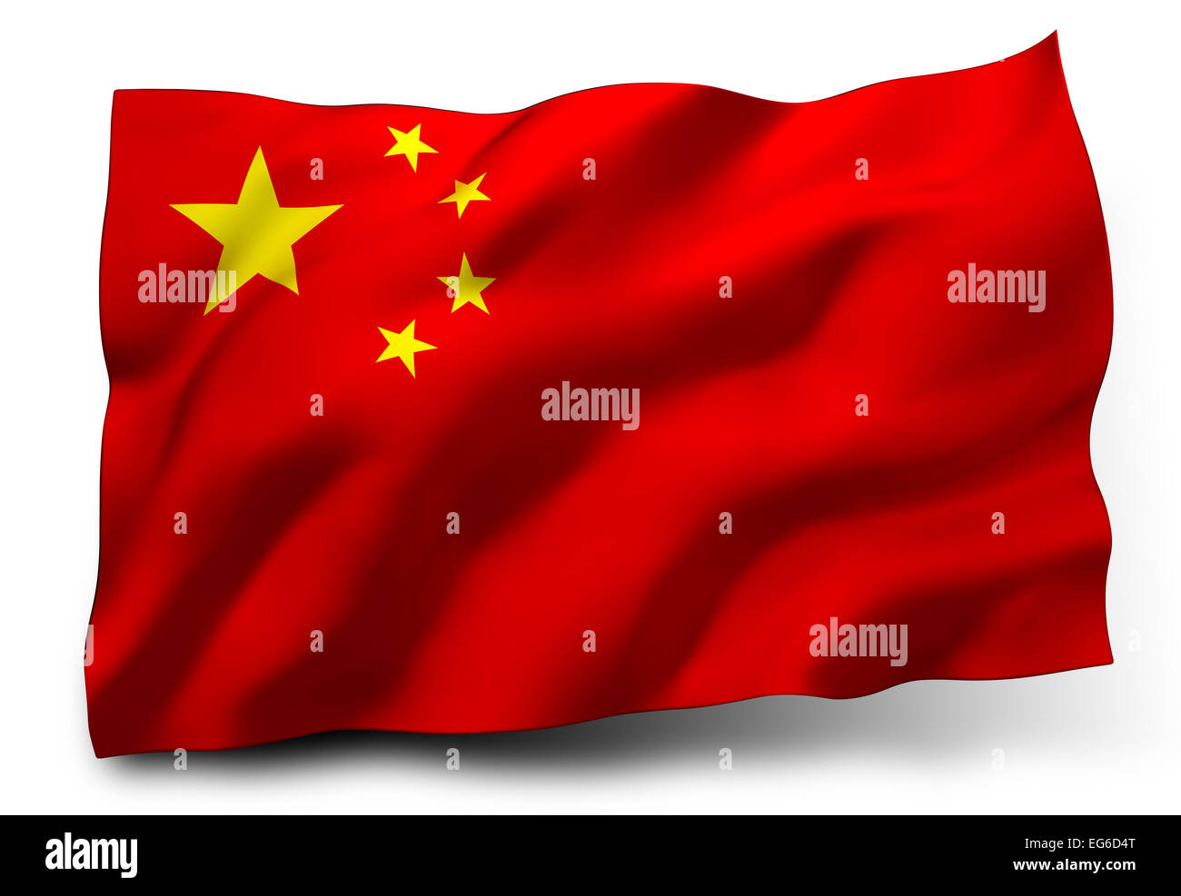 Wavy flag china on hi-res stock photography and images - Alamy