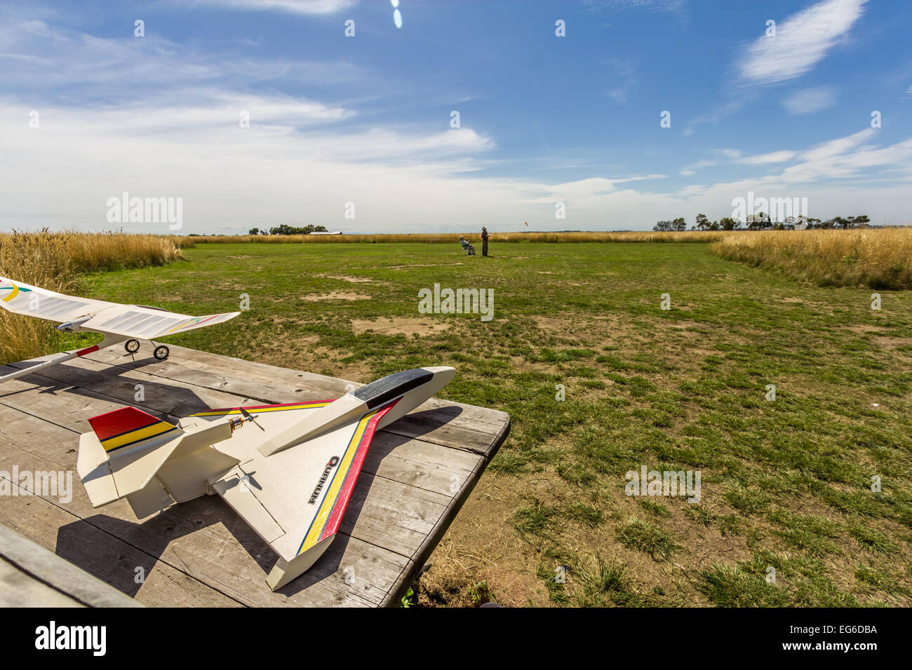 Radio Control (RC) model aeroplanes on field table Stock Photo - Alamy