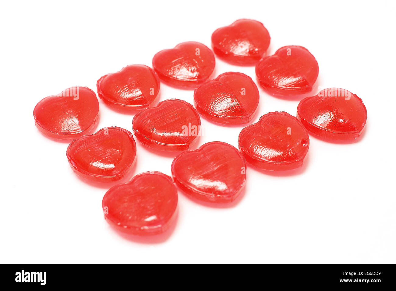 heart shape candy isolated on white background Stock Photo - Alamy