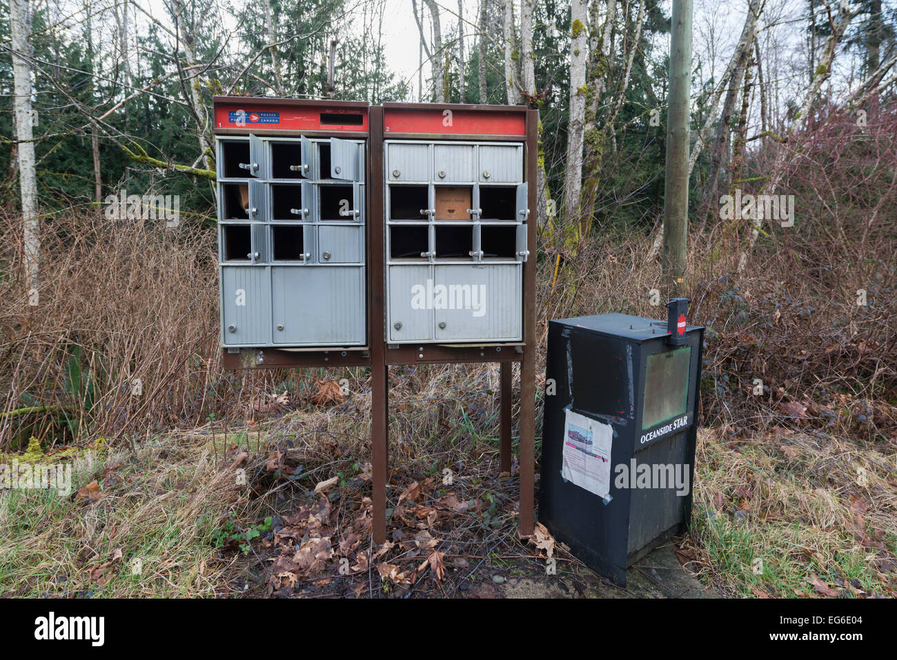 Broken into mailboxes Stock Photo - Alamy