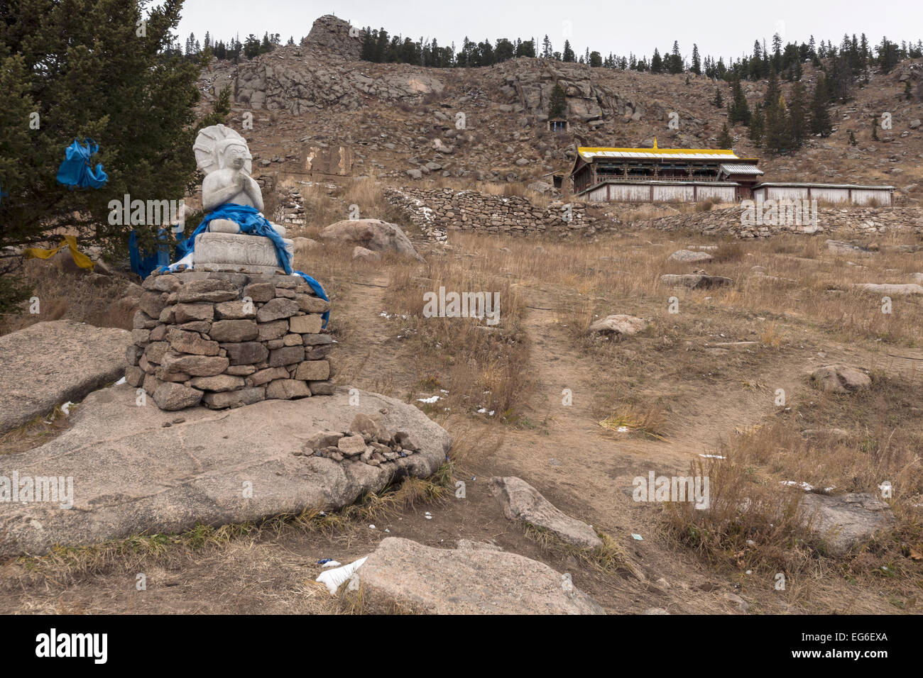 Small shrine, ruins of Togchin temple and Manzushir Monastery, Bodg ...