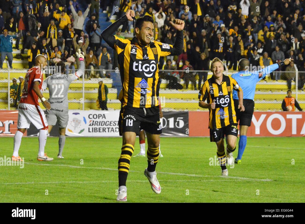 La Paz, Bolivia. 17th Feb, 2015. The Strongest's Rodrigo Ramallo of ...