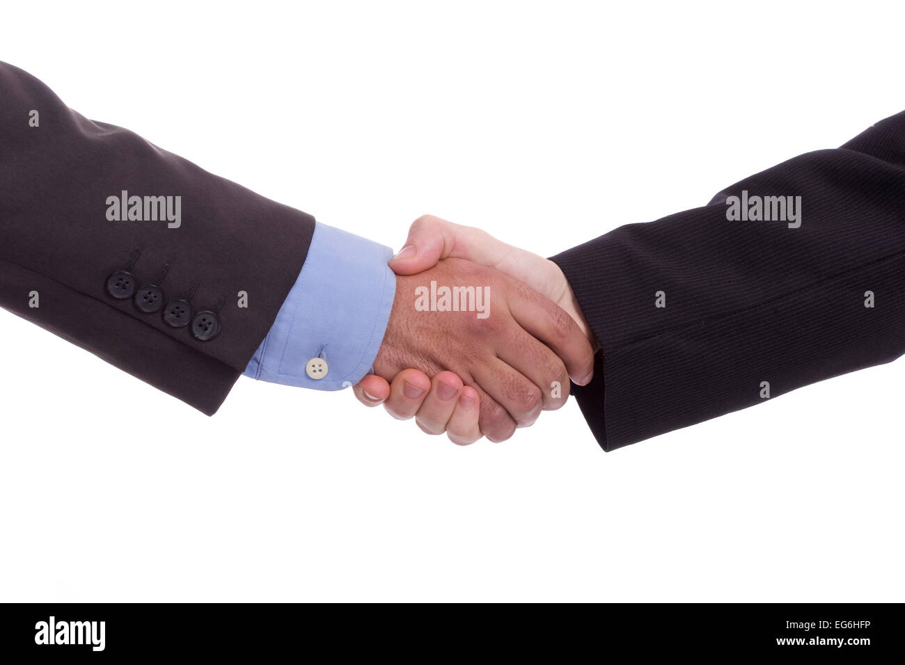 Detail of an handshake, isolated in white background Stock Photo - Alamy