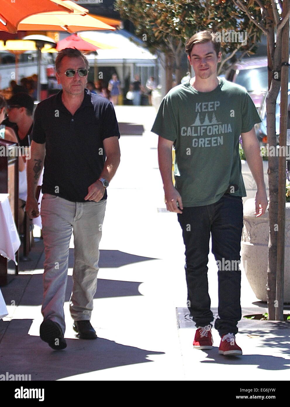 Tim Roth shops in Hollywood with his son Featuring: Tim Roth Where: Los ...