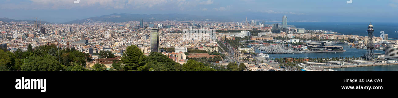 Barcelona Spain urban city center Stock Photo - Alamy