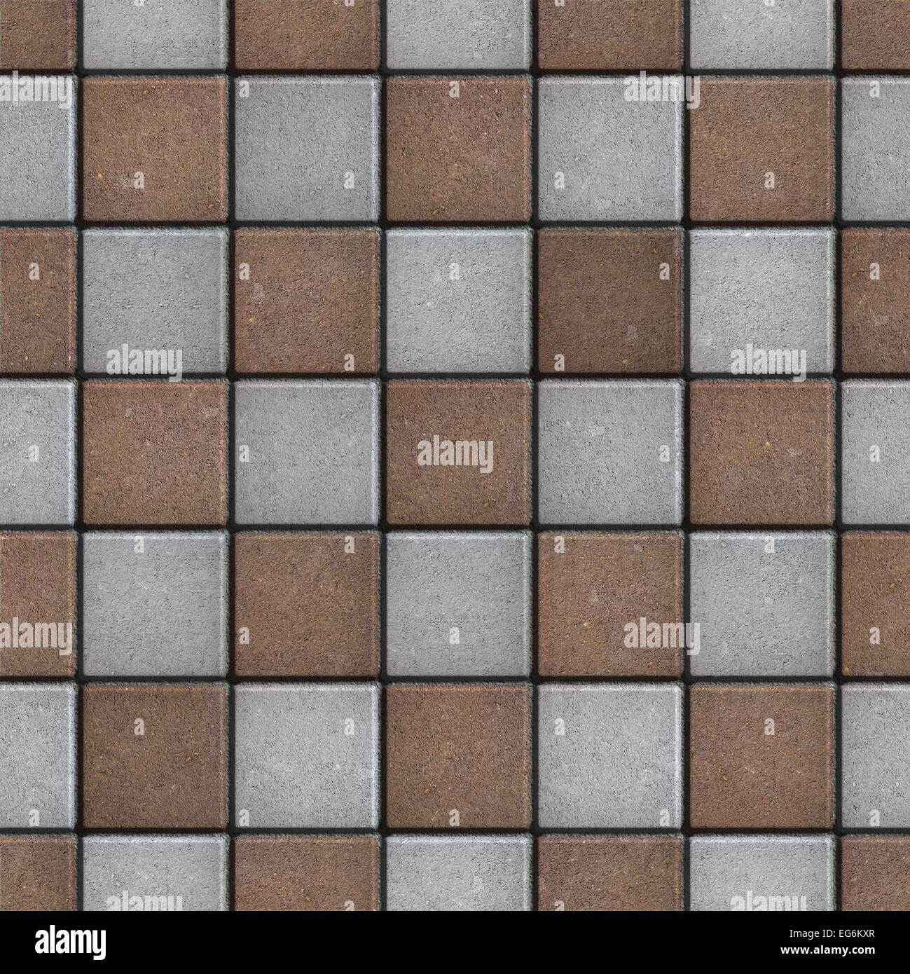 Brown-Gray Paving Slabs Squere form Laid in Chequerwise. Seamless ...