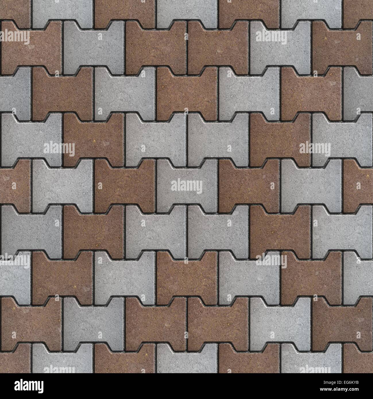 Brown and Gray Decorative Paving. Seamless Tileable Texture Stock Photo ...