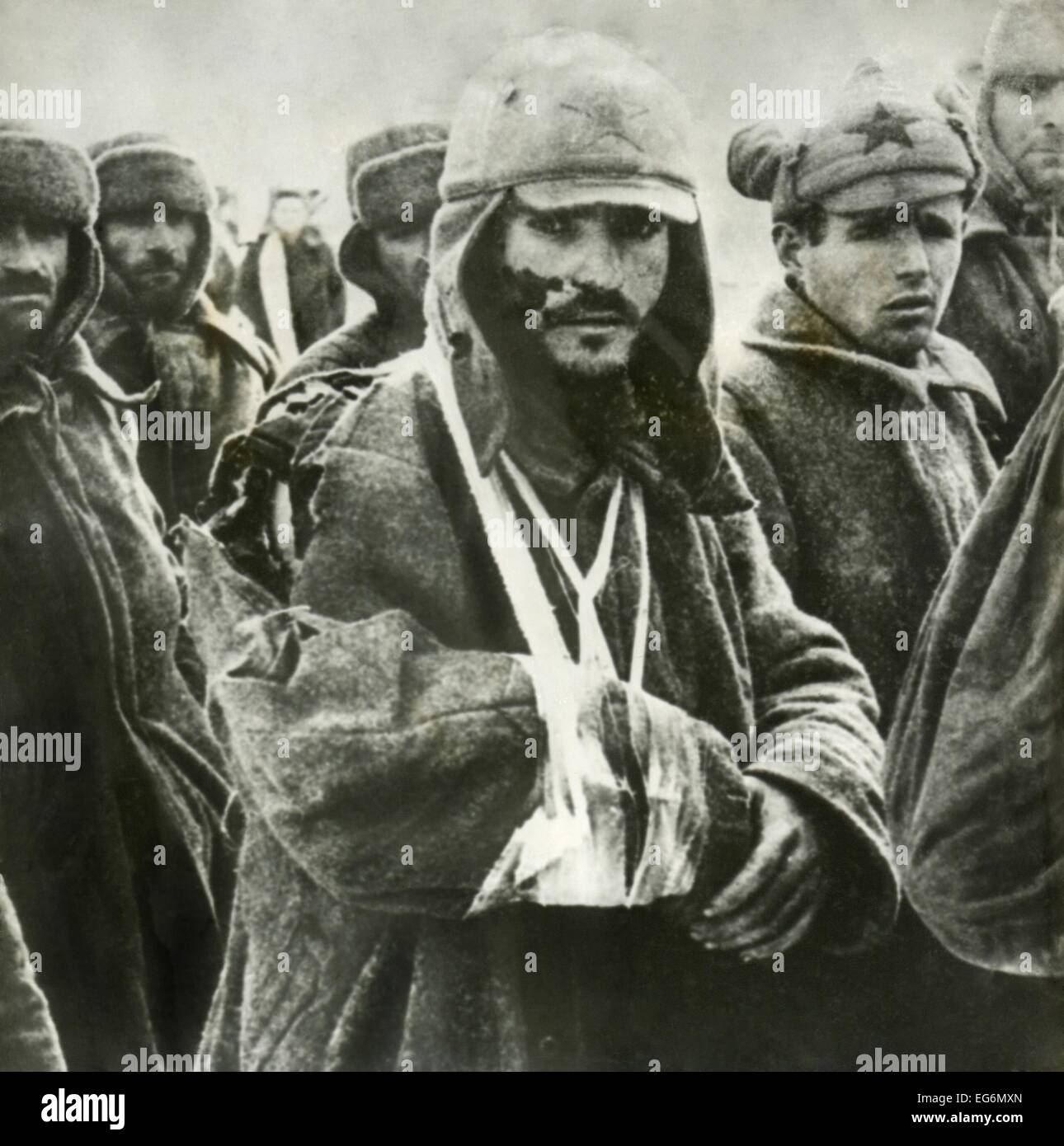 Soviet (Russia) prisoners of war. Photo was taken by an Italian ...