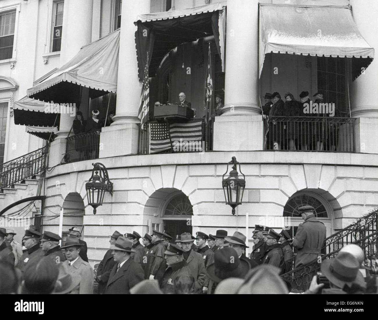 President Franklin Roosevelt at his fourth Inauguration on Jan. 20 ...