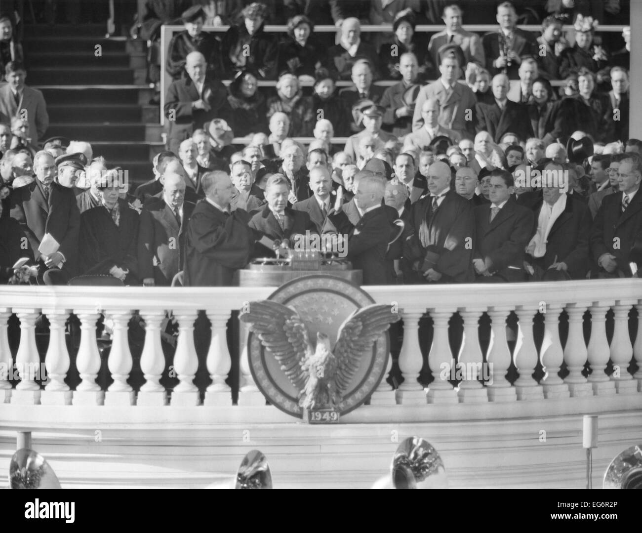 President Harry Truman Being Sworn Into Office For His Second Term Jan