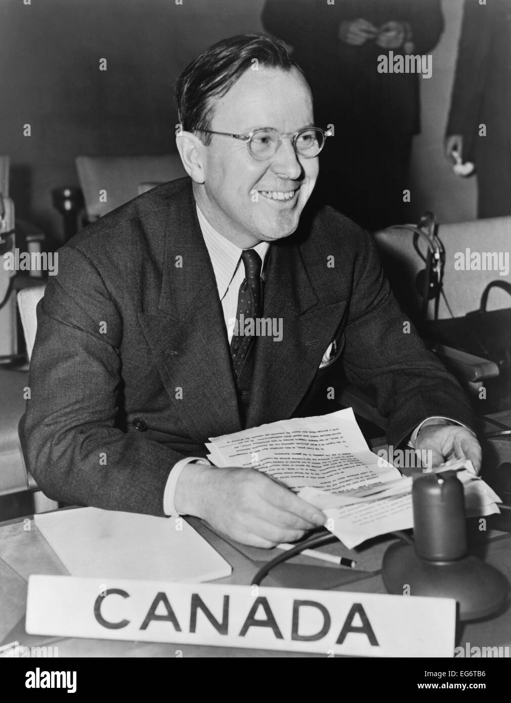 Lester Pearson, Canada's delegate to the General Assembly of the United ...