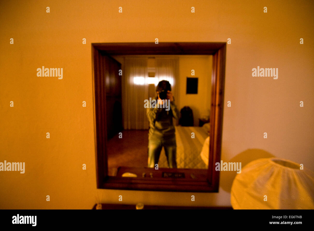 Italy, daily life at home, self portrait Stock Photo - Alamy