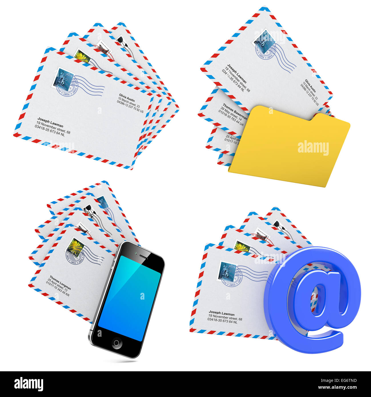 Messaging and communication set hi-res stock photography and images - Alamy