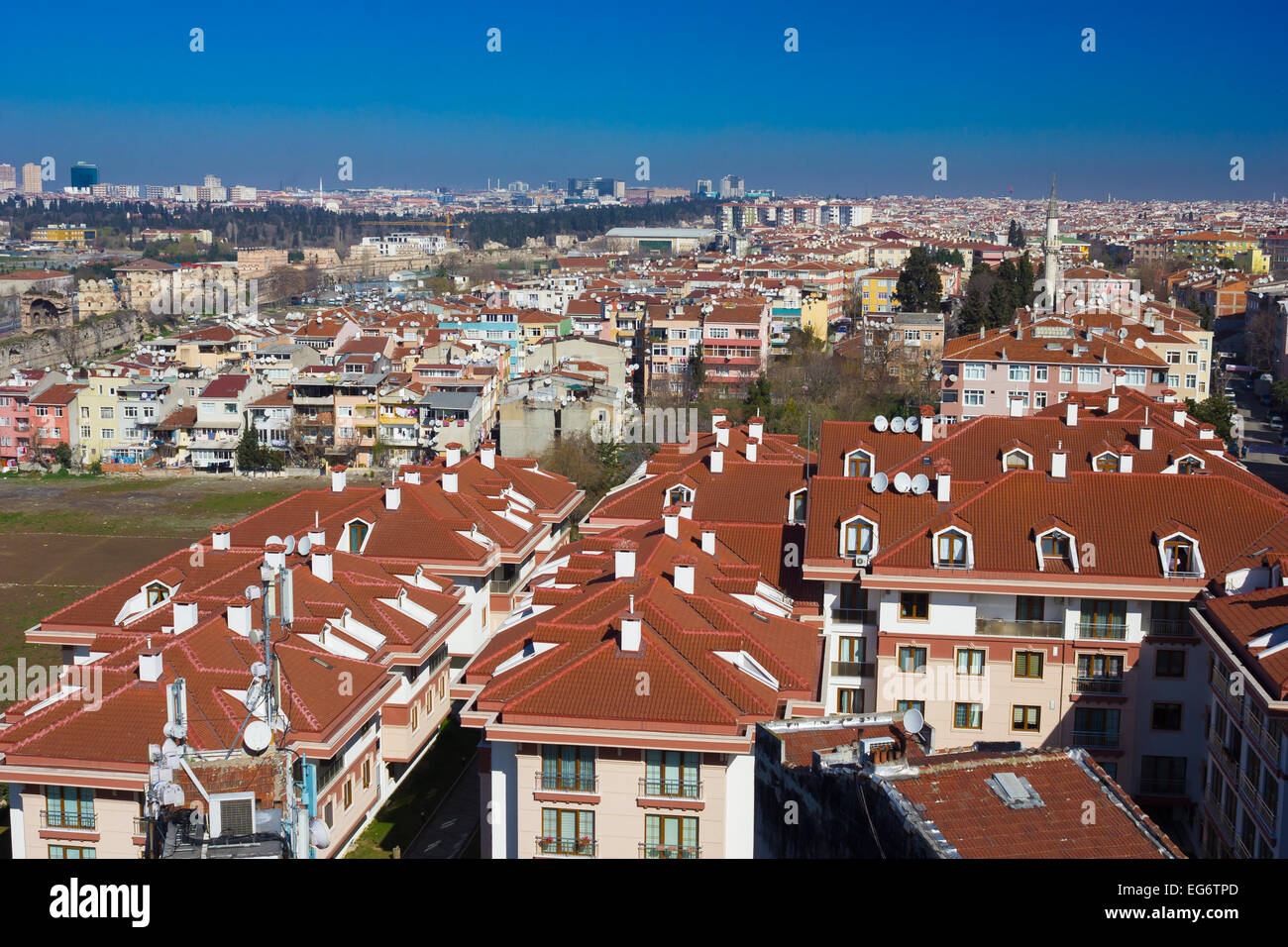 Istanbul city view - Turkey travel architecture background Stock Photo ...