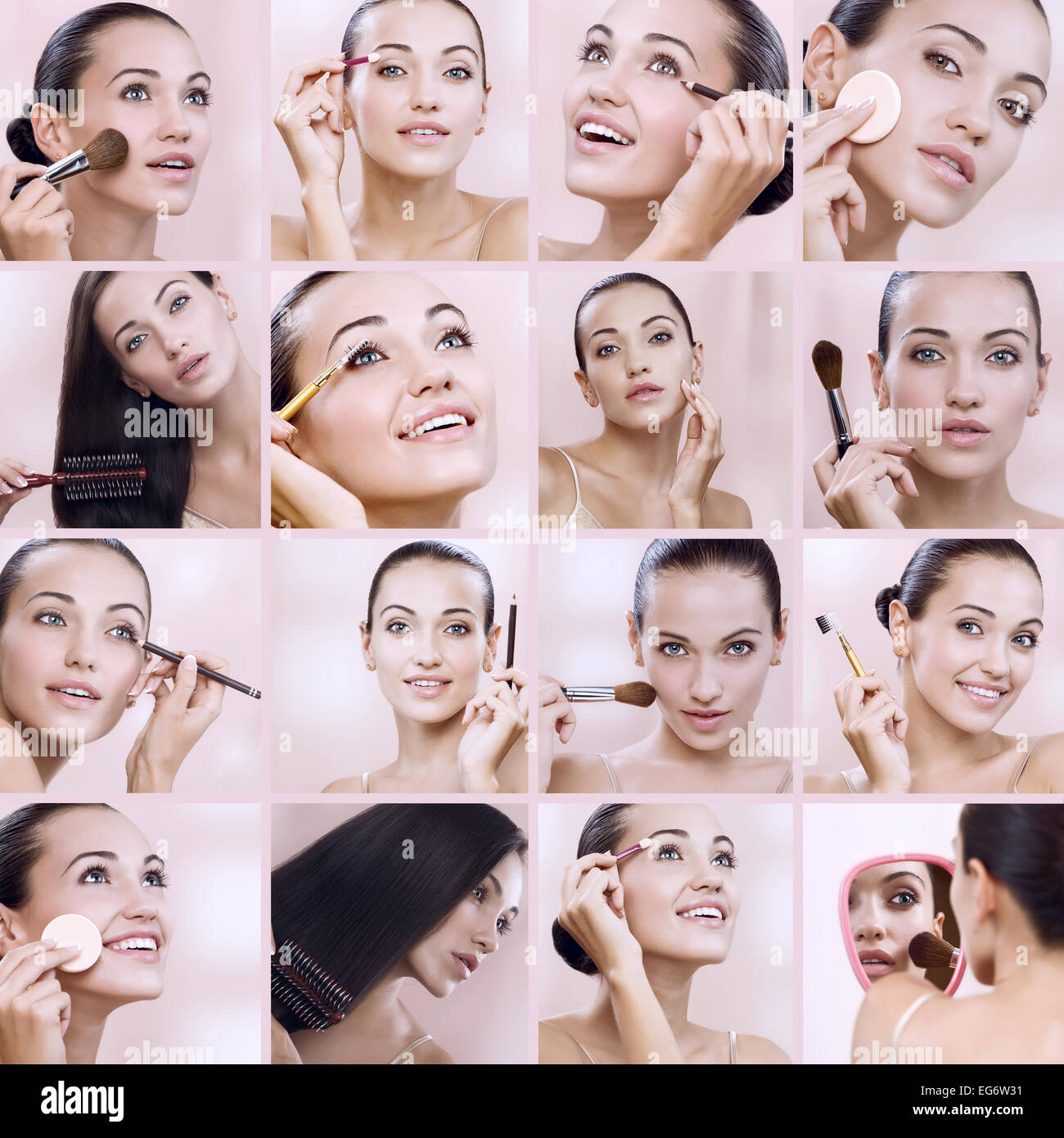 Beauty theme collage composed of different images Stock Photo - Alamy