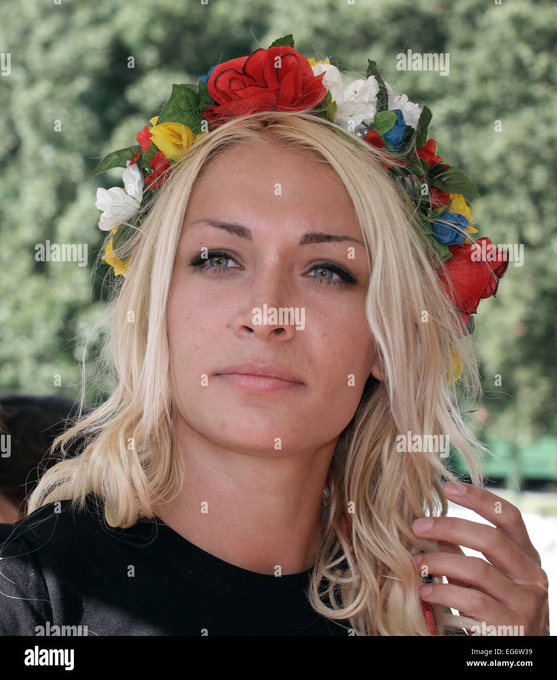 ITALY, Venice : Femen activist Inna Shevchenko at Lido di Venezia for The 70st Venice ...