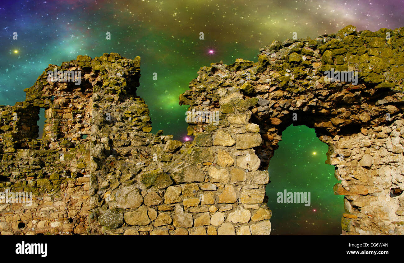 Ancient ruins - magic background and history concept Stock Photo - Alamy