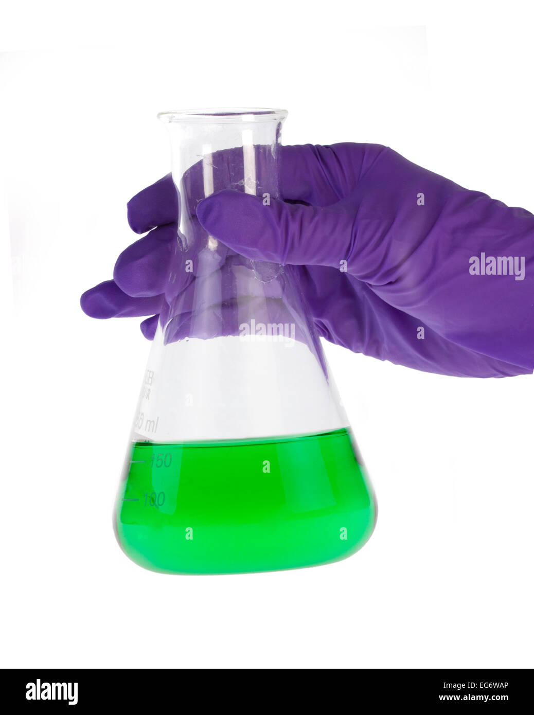 Conical flask with green liquid hi-res stock photography and images - Alamy