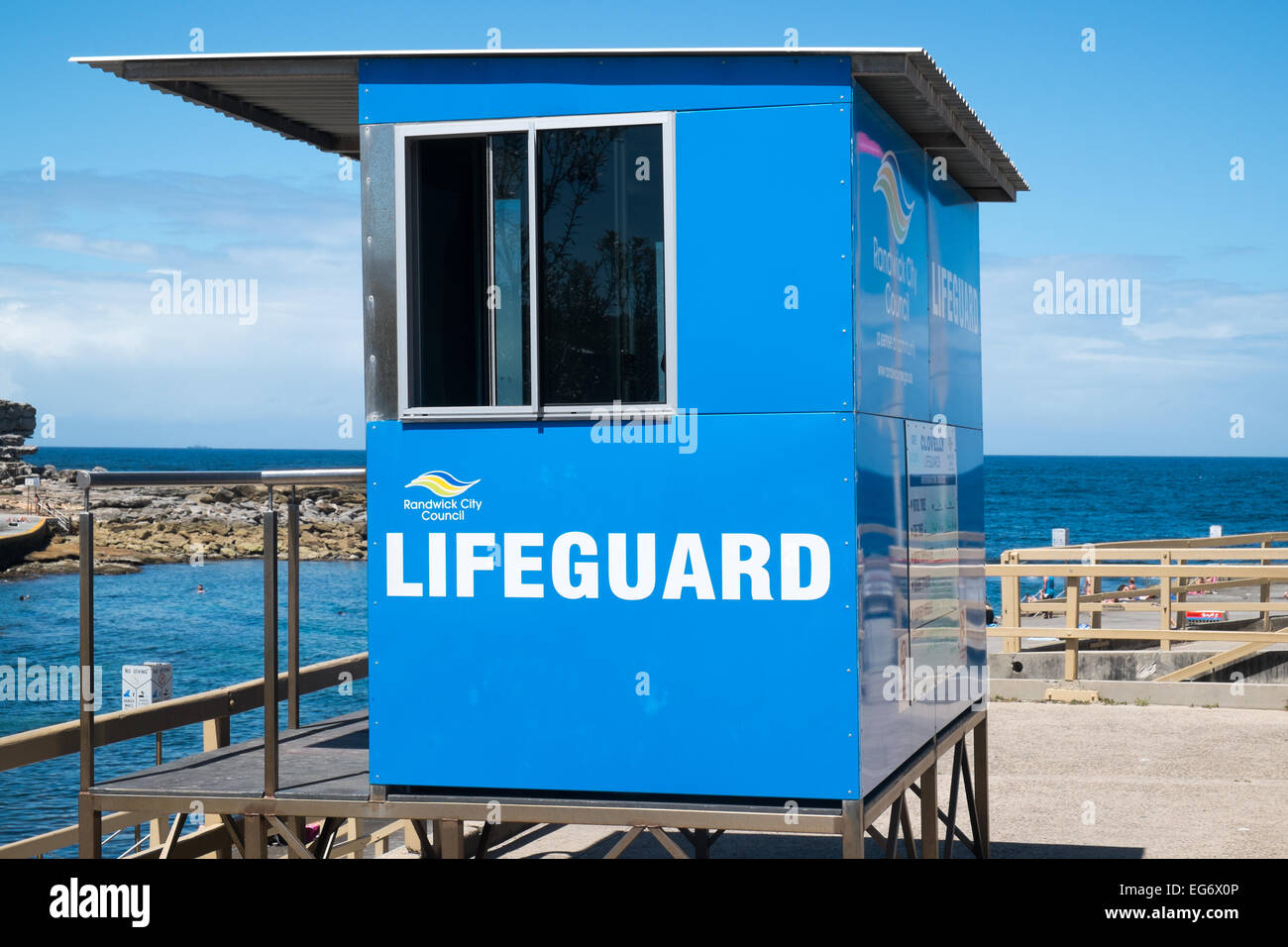 lifeguard station box at clovelly beach in sydney's eastern suburbs ...