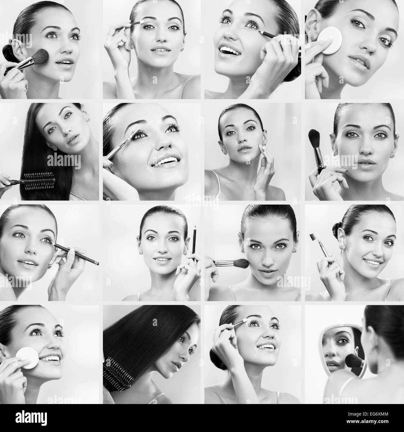 Collage faces Black and White Stock Photos & Images - Alamy