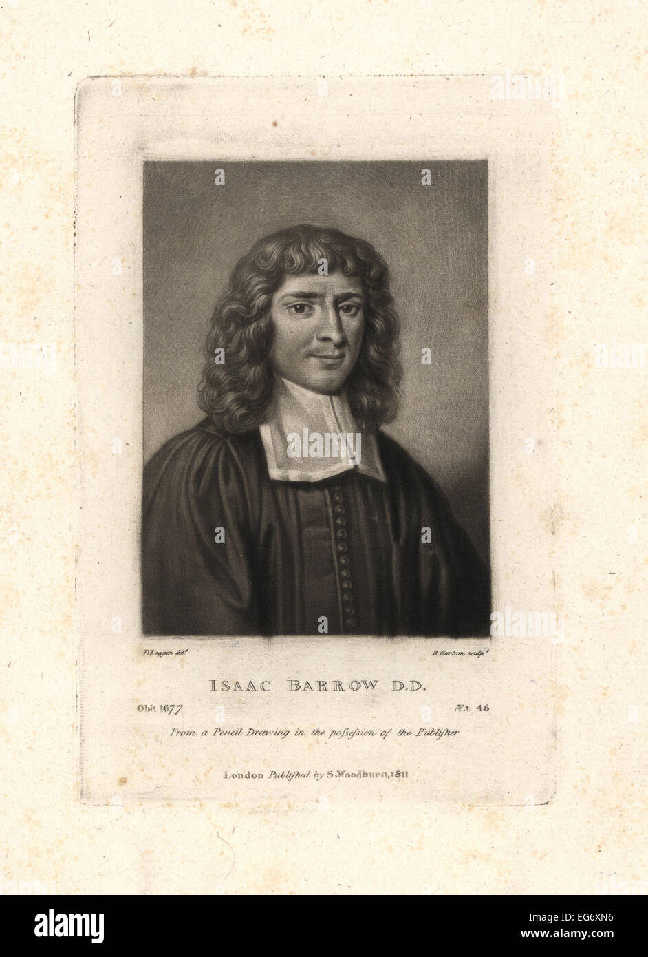 Isaac Barrow, English theologian and mathematician, 1630-1677 Stock ...